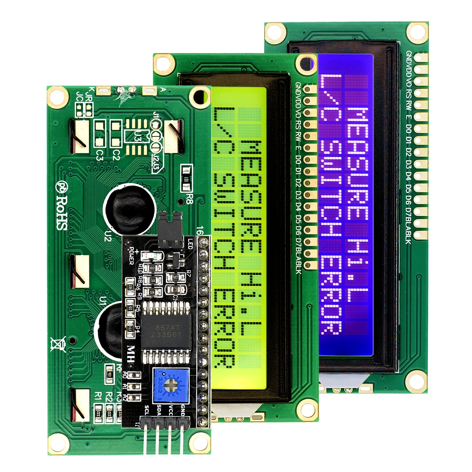 LCD1602 1602 LCD Module 16x2 Character LCD Display PCF8574T PCF8574 IIC ...