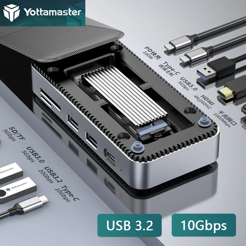 Yottamaster-USB-3-2-yerle-tirme-istasyonu-M2-SATA-NVMe-NGFF-harici ...