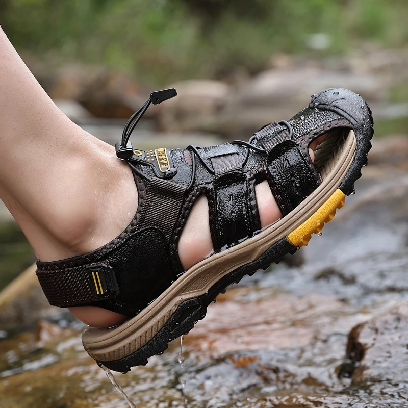 Men-s-genuine-Leather-Sandals-fashion-Platform-Sandals-2022-Handmade ...