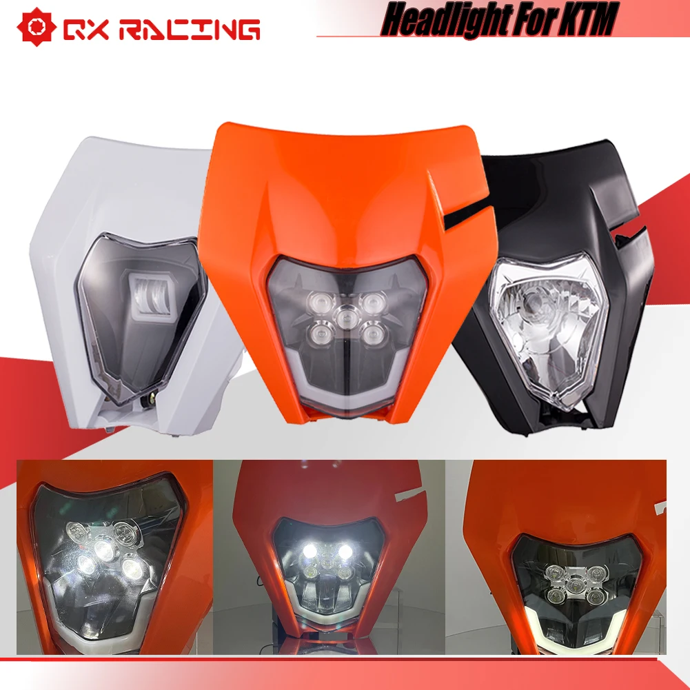 Motorcycle-LED-Light-Headlight-Headlamp-Head-Lamp-Universal-For-KTM-EXC ...