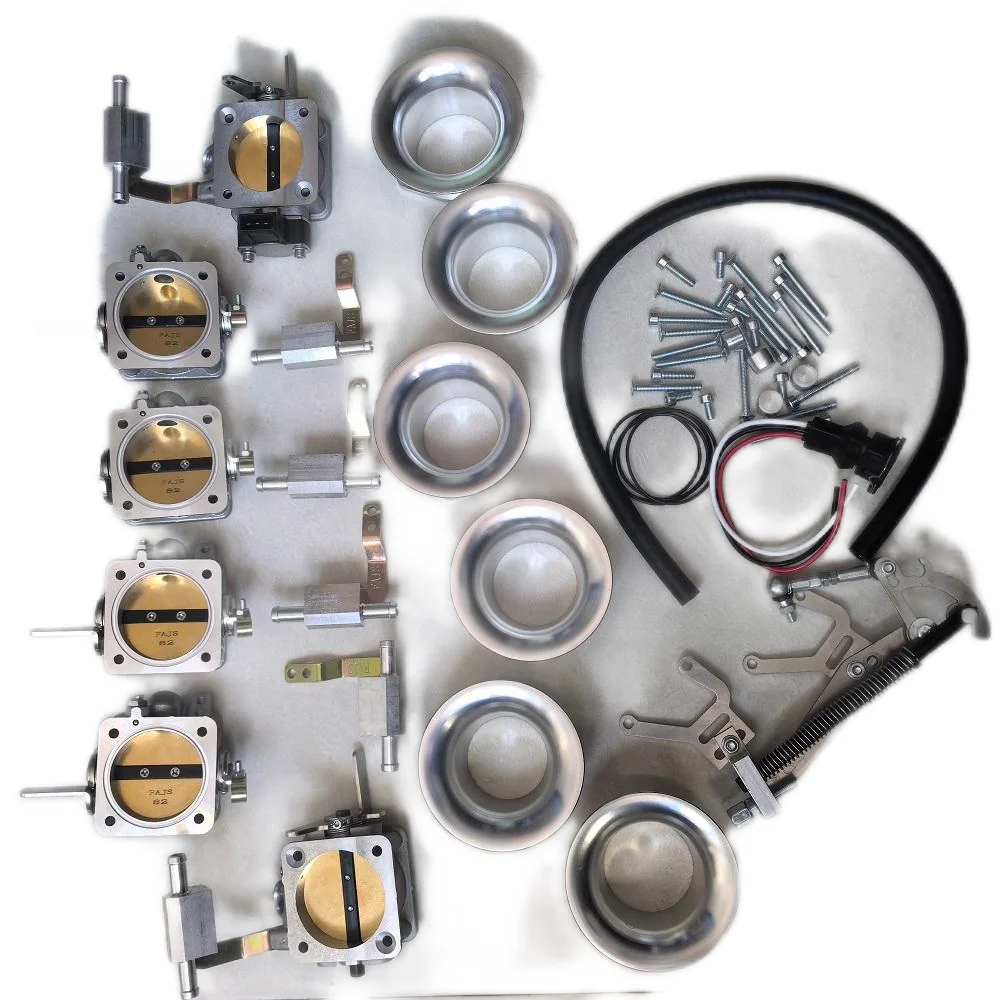 Six TZ7S OBX THROTTLE BODY 40/42/45/48/50 mm with Tps air Horn Linkage ...