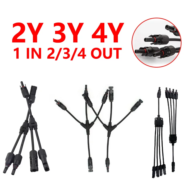 1-5-20Sets-2Y-3Y-4Y-Solar-Photovoltaic-Panel-Adaptor-Cable-Connector-Y ...