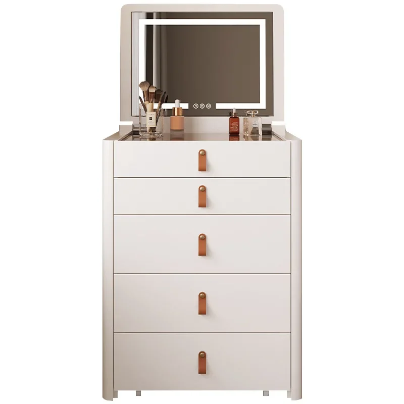 Cream-white-bedside-table-dressing-table-storage-and-integration-simple ...