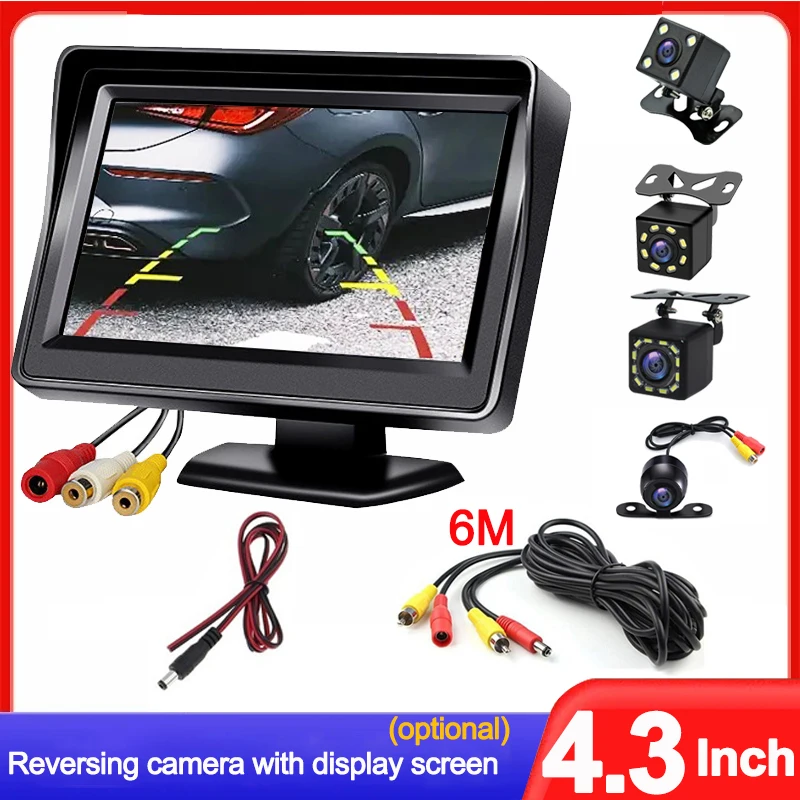 Easy-Installation-4-3Inch-Rear-View-Camera-Monitor-Screen-Reversing ...