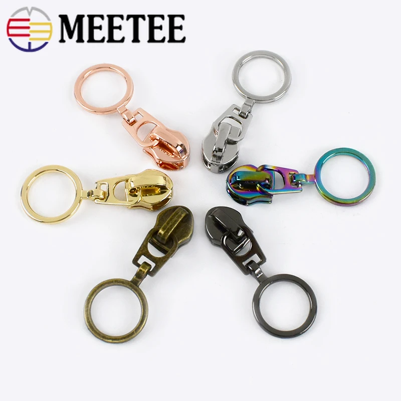 5/10/20Pcs 5# Zipper Sliders for Nylon Zips O Ring Zipper Puller Jacket ...