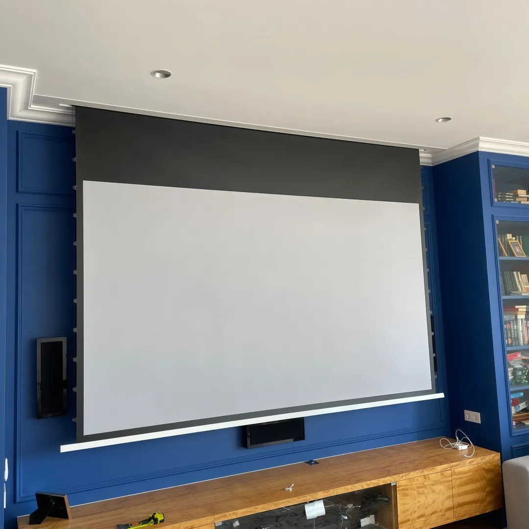 Mivision Concealed Recessed Motorized Tab-Tension Projection Screen 4K ...