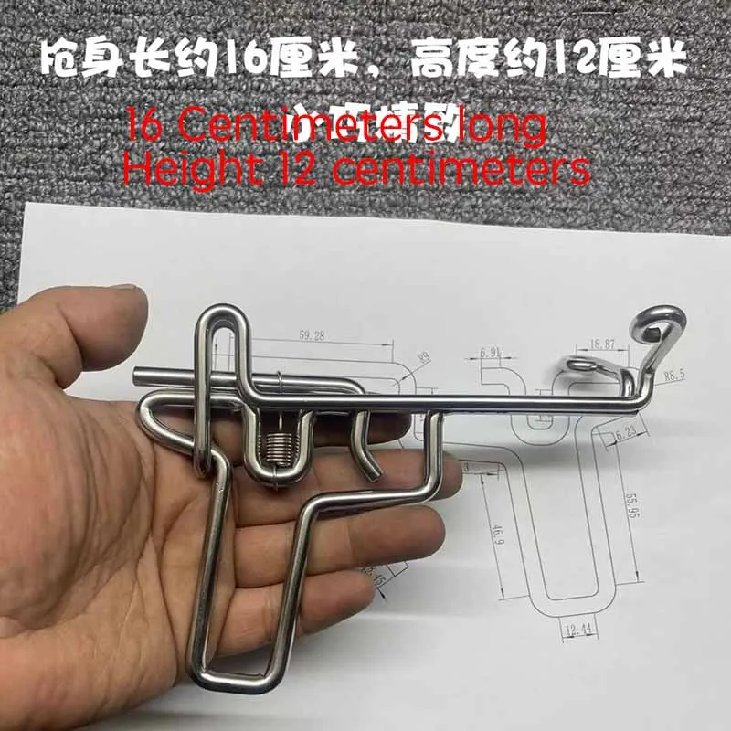 304 Stainless Steel Wire Gun, Rubber Band Gun, andmade - AliExpress 18