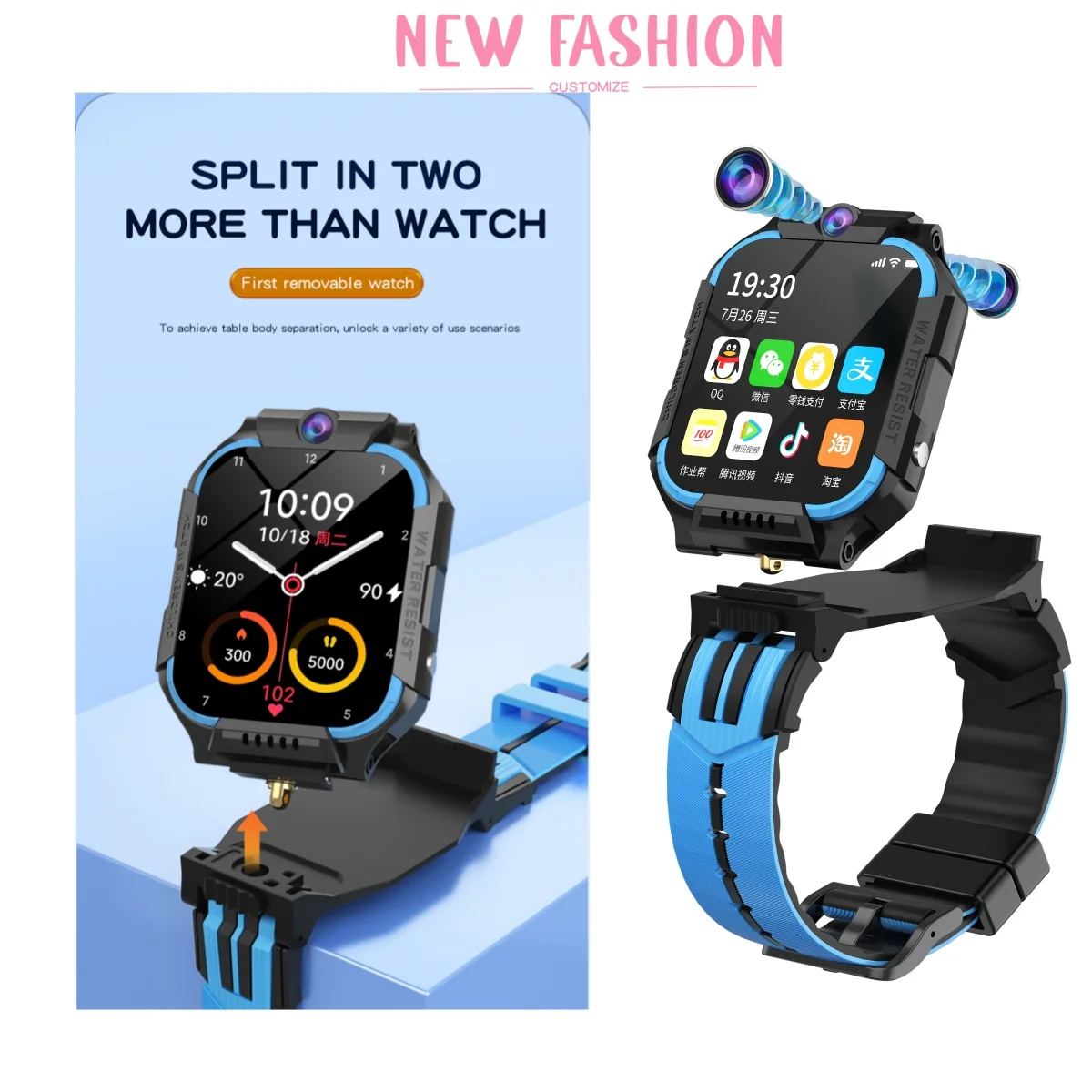 4G-Kids-Smart-Watch-SOS-GPS-Location-Tracker-Smart-Watch-for-kids-Sim ...