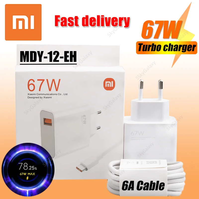Xiaomi Charger 67w Eu Original Fast Charge Power Adapter 6a Type C ...