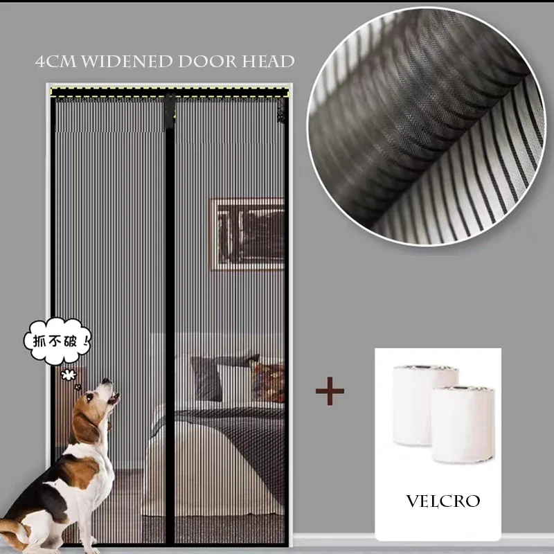 Mosquito-proof-door-curtain-magnetic-diamond-mesh-screen-door-household ...