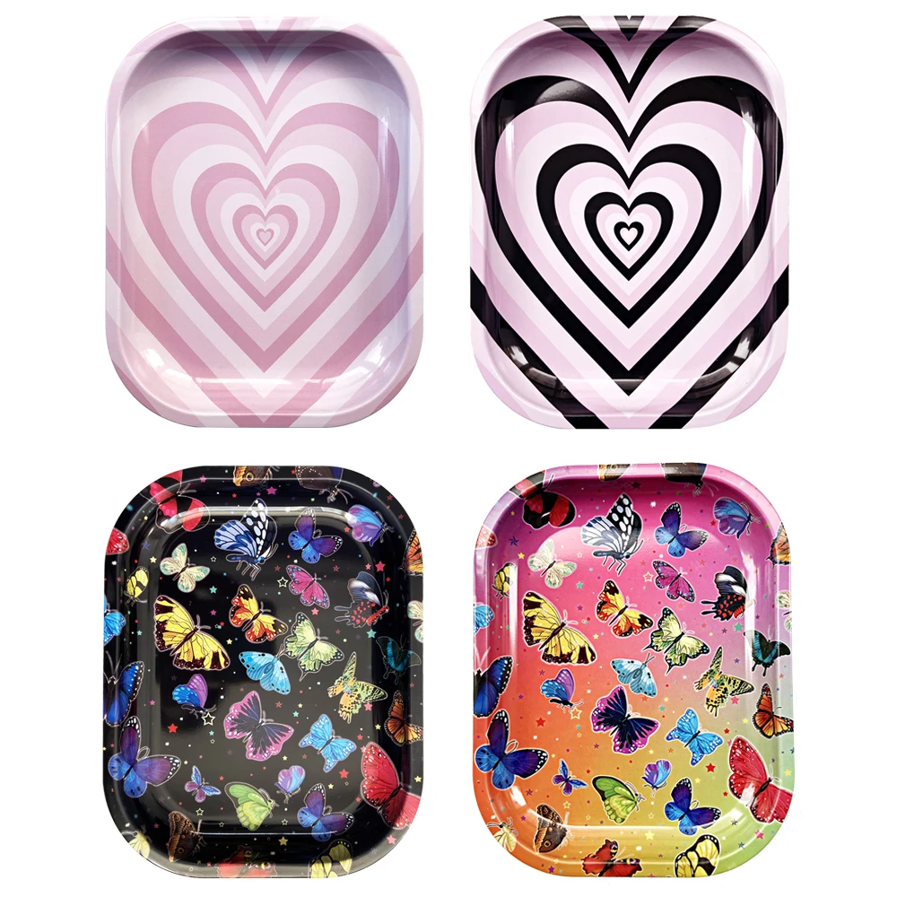 Medium-Size-18-14CM-Metal-Tobacco-Rolling-Tray-Cigarette-oint-Smoking ...