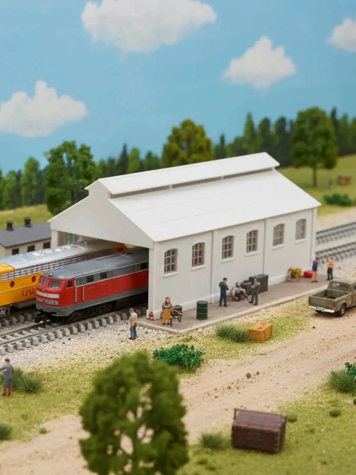 Evemodel N Scale 1:160 Loco Maintenance Building Service Shop ...
