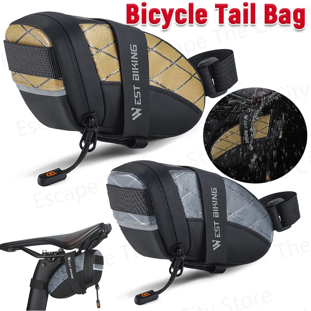 Bicycle-Saddle-Bag-Waterproof-Bike-Pouch-Reflective-Under-Seat-Bike-Bag ...