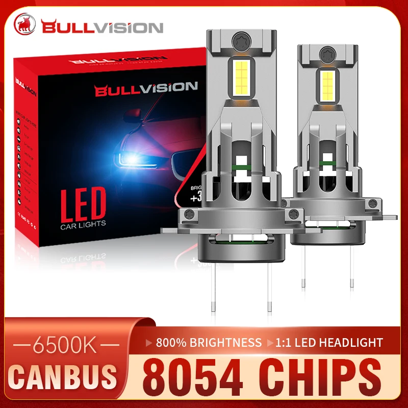 Bullvision H7 LED Headlight Canbus EMC 2PCS Car Lights STG Hi/Lo Beam 1 ...