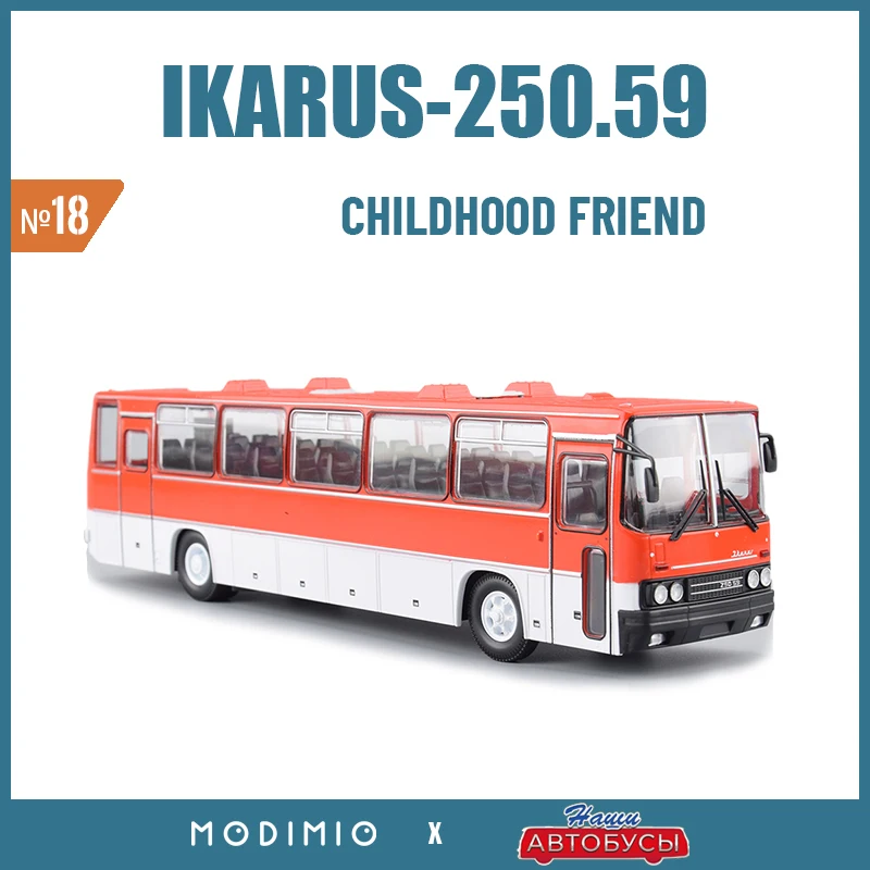 1-43-Hungary-Ikarus-250-59-Classic-Bus-Plastic-Model-Soviet-Die-Cast ...