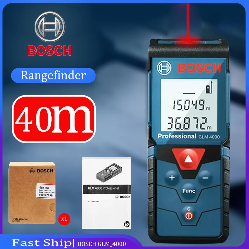 Original-Bosch-Laser-Range-Finer-GLM-4000-40M-Laser-Distance-Meter ...