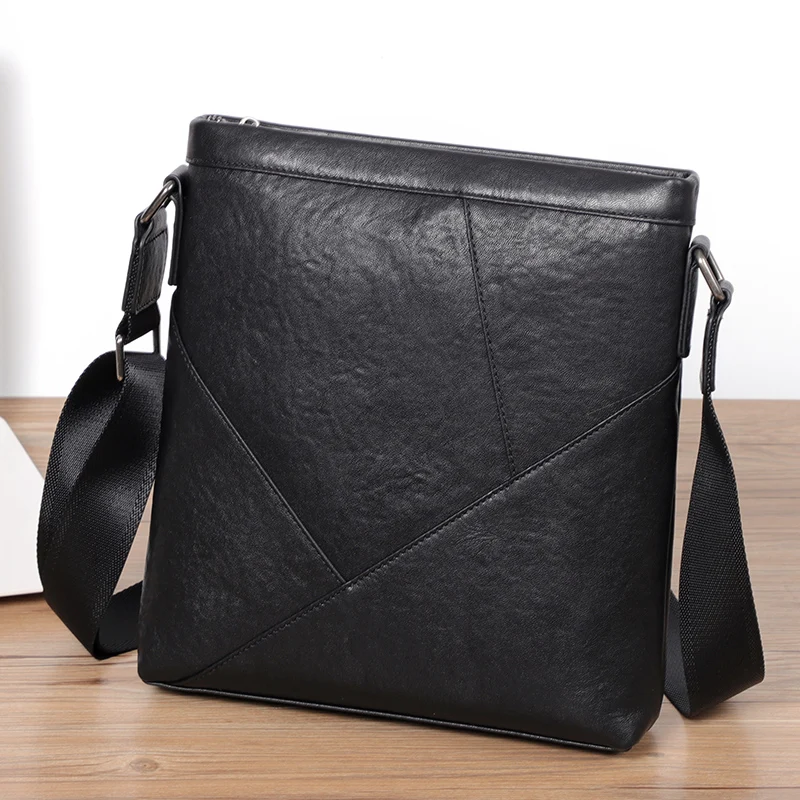 Genuine Leather Men Shoulder Bag Work Business Crossbody Bag Casual ...