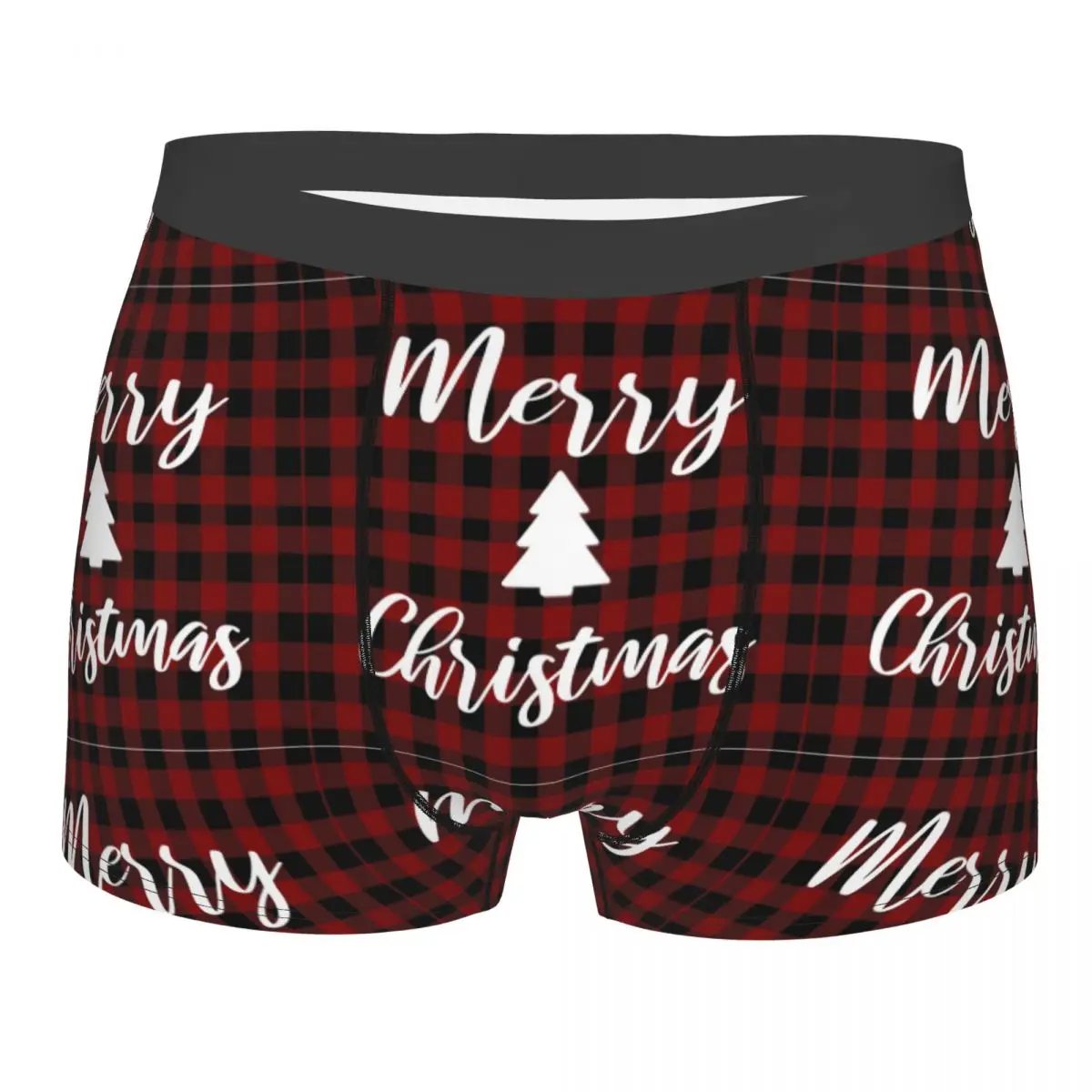 Men-s-Red-Plaid-Letter-Merry-Christmas-Boxer-Briefs-Shorts-Panties ...