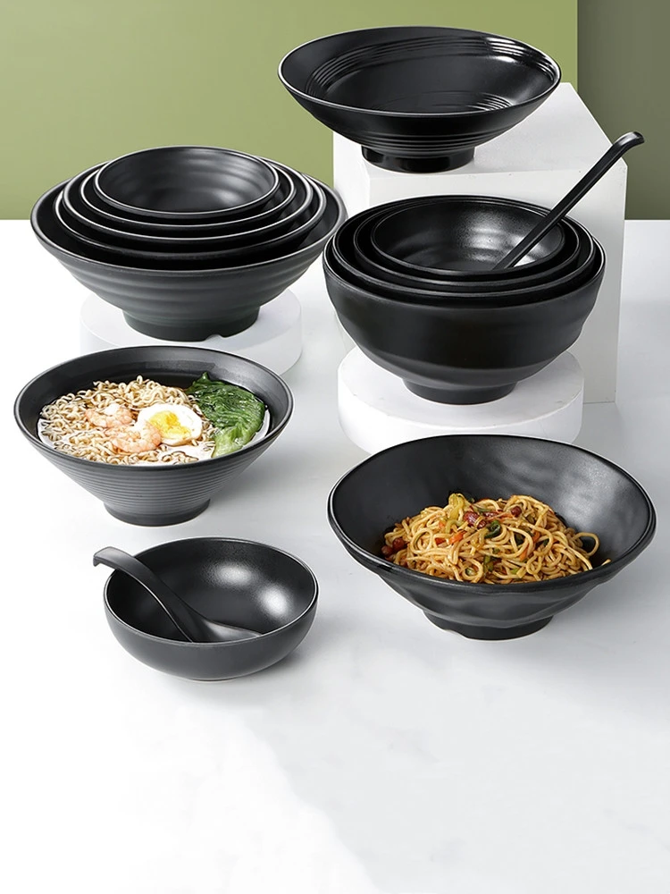 Red Black Melamine Plastic Bowls | Black Melamine Square Bowl ...