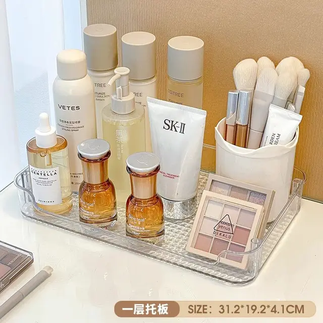Cosmetic Organizer Desktop Ins Acrylic Skin Care Products Shelf Desk ...