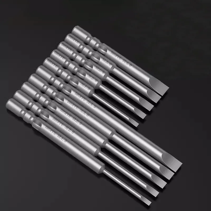 800 Slotted Electric Screwdriver Bit S2 Alloy Steel 4mm Round Shank ...