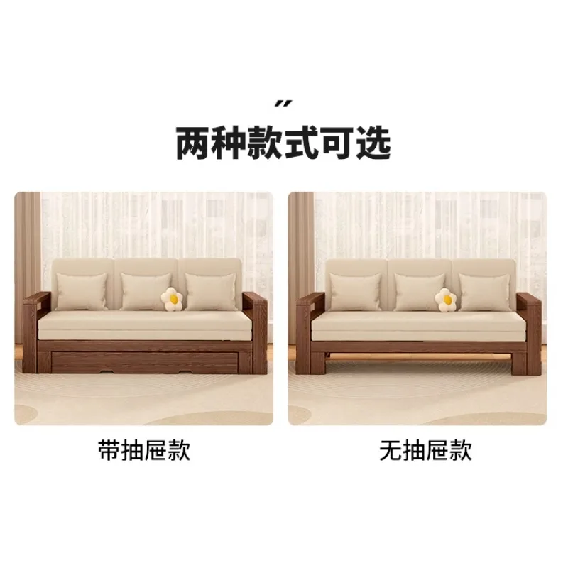 Solid-wood-sofa-bed-folding-dual-purpose-small-apartment-living-room ...