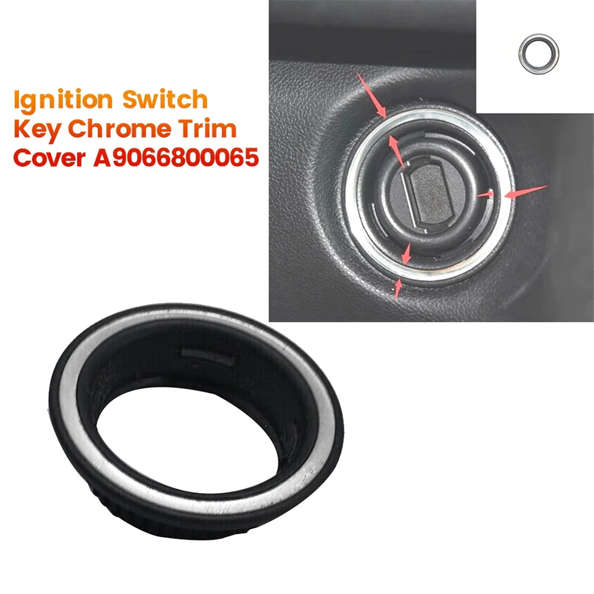 Ignition-Switch-Chrome-Trim-Cover-A9066800065-for-Mercedes-Benz-W164 ...