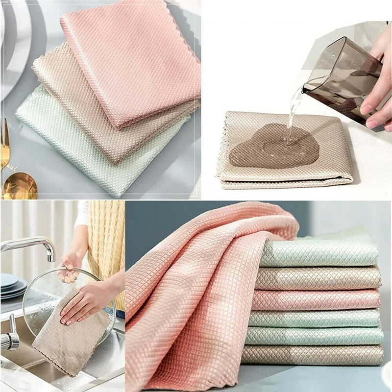 10Pack-Cleaning-Cloth-Scale-Streak-Free-Miracle-Cloths-Easy-Clean ...