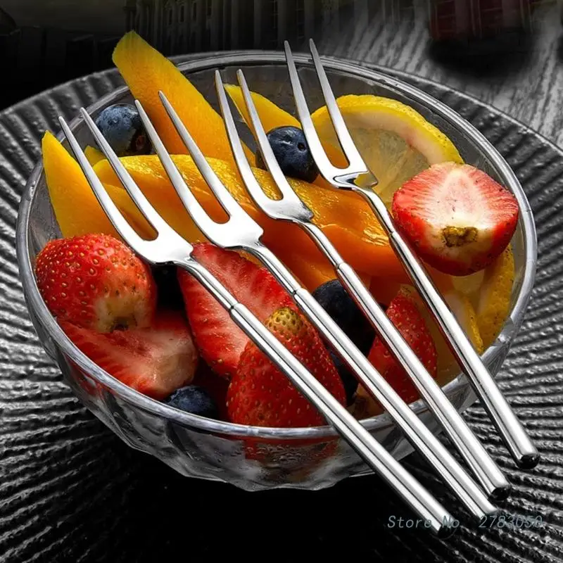 5pcs-Mini-Food-Grade-Stainless-Steel-Fruit-Forks-Food-Fork-Birthday ...