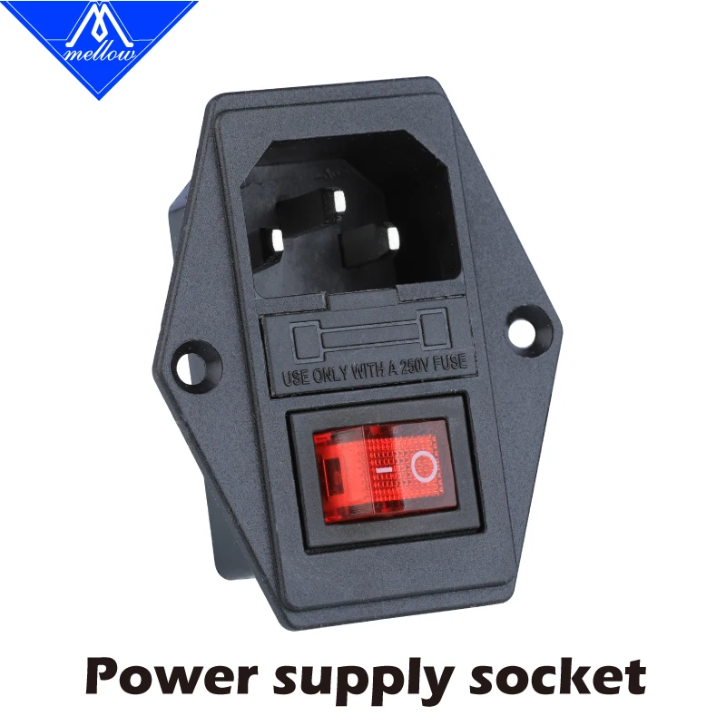 1PCS-3D-printer-parts-10A-250V-3-in-1-Fuse-Power-switch-AC-power-outlet ...