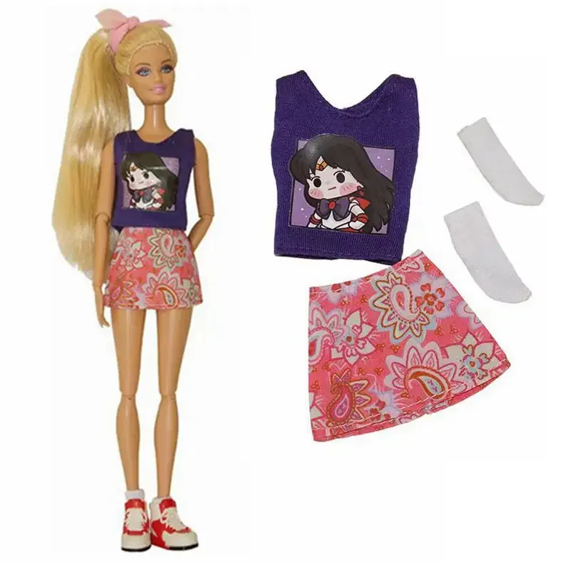 Fashion-Cartoon-Girl-1-6-Doll-Clothes-For-Barbie-Outfits-Set-For-Barbie ...