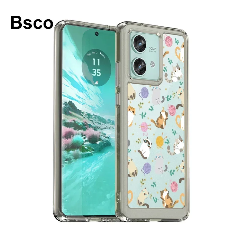 Couple-Style-Transparent-Acrylic-Protective-Case-For-Motorola-Edge-40 ...