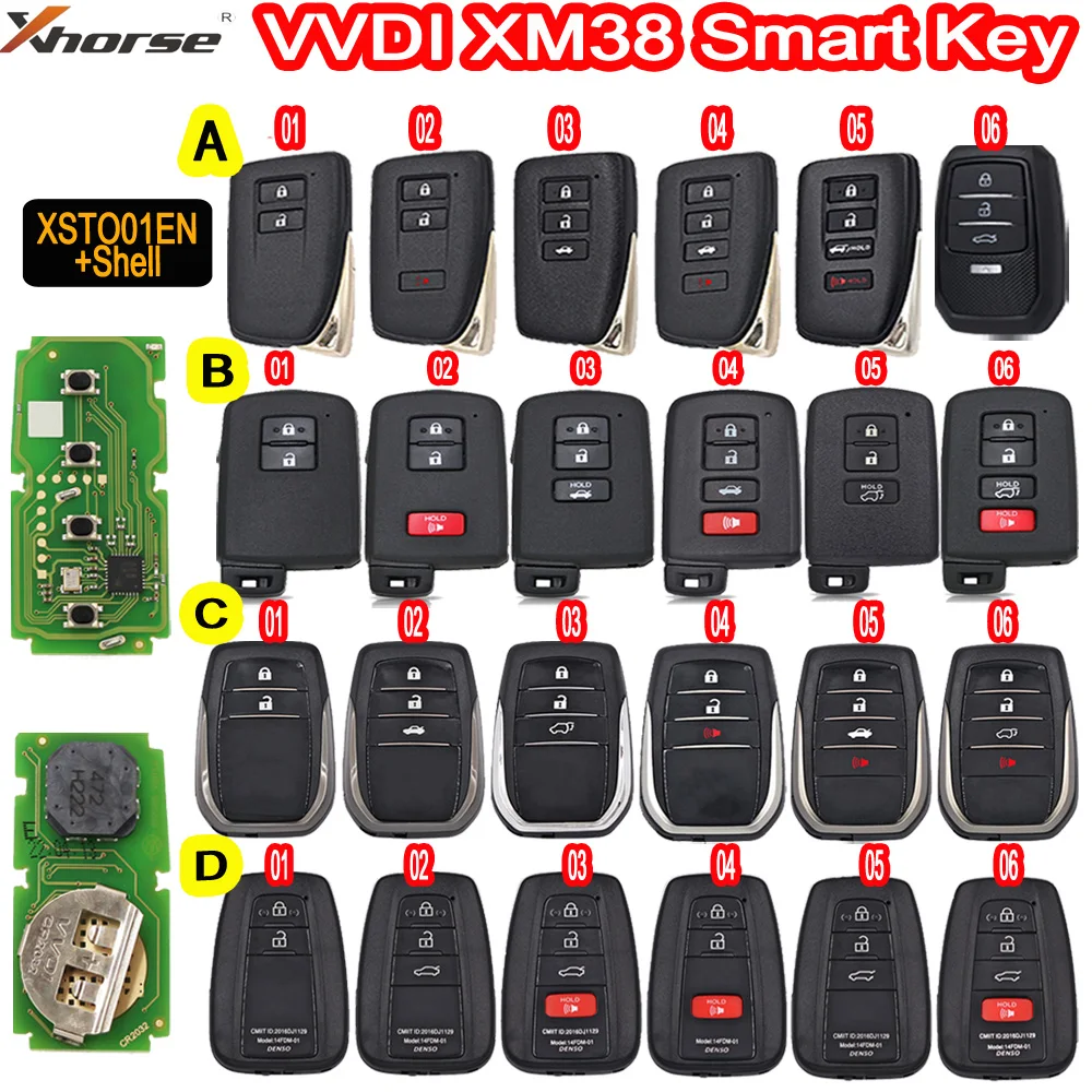 Xhorse-VVDI-XM38-Smart-Key-XSTO01EN-Proximity-Remote-Control-8A-4D-4A ...