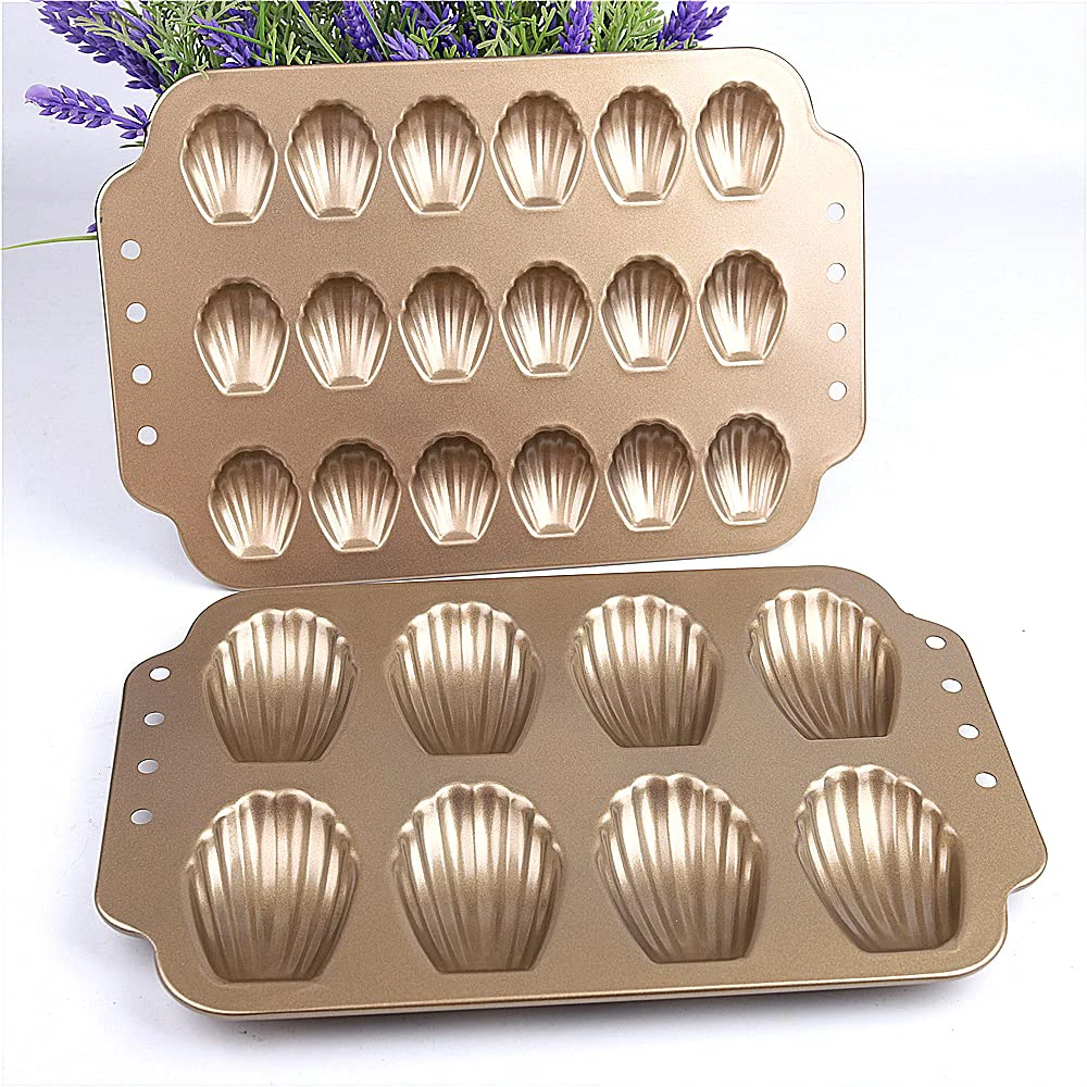 Madeleine-Shell-Forma-Antiaderente-Molde-de-A-o-Carbono-8-18-Cavidades ...