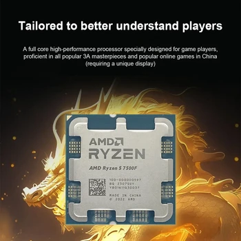 AMD Ryzen 5 7500F R5 7500F 3.7GHz 6 코어 12 스레드 CPU 5NM L3 = 32M 100 ...