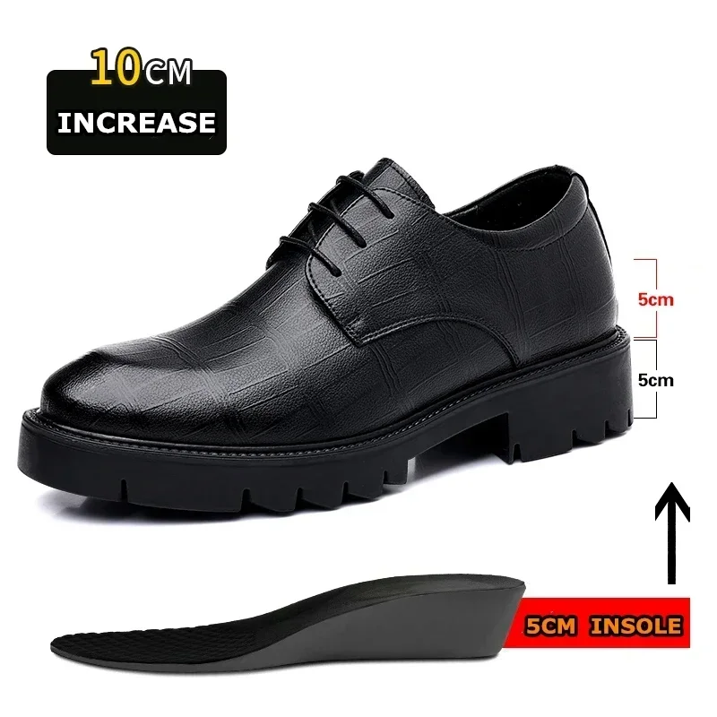 Sapatos-de-couro-de-vaca-para-homens-Sapatos-Elevador-Cal-ado-Oxfords ...