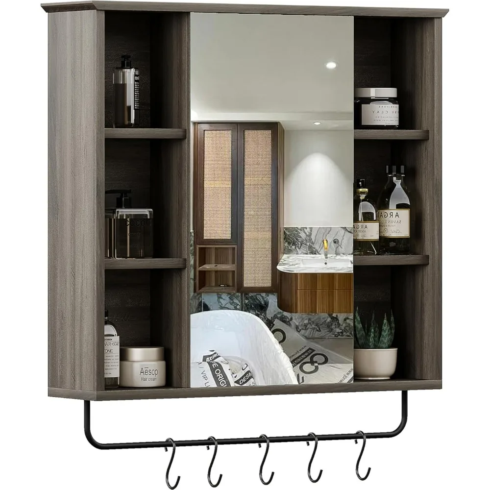 Wall-mounted-bathroom-storage-cabinet-with-mirror-door-detachable-shelf ...