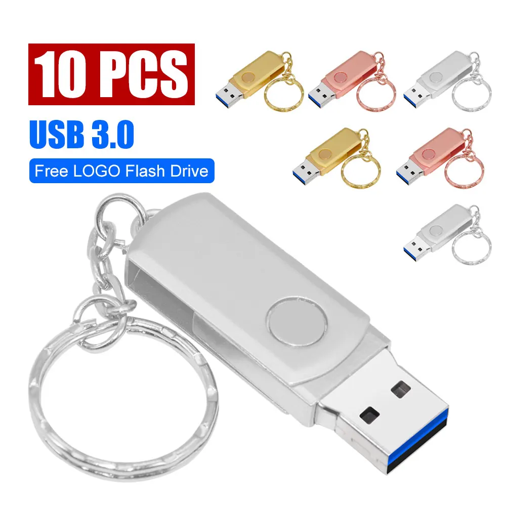 10PCS-lot-Metal-USB-Flash-Drive-Rotation-Pen-Drive-3-0-16GB-32GB-64GB ...