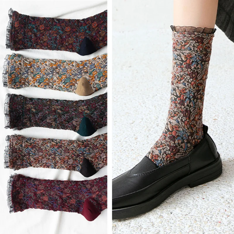 Ethnic-Lacework-Ruffle-Socks-Japanese-Kawaii-Cute-Harajuku-Vintage ...