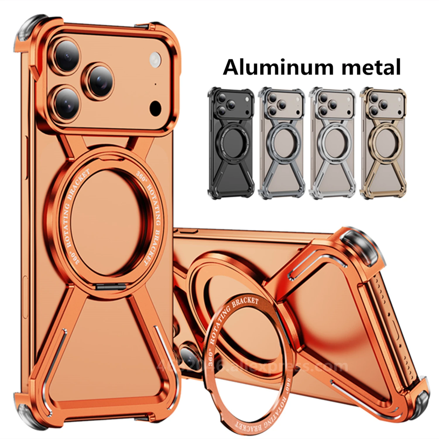 Sturdy Titanium Metal Case For iPhone 17 16 15 14 13 Pro Max Aluminum ...