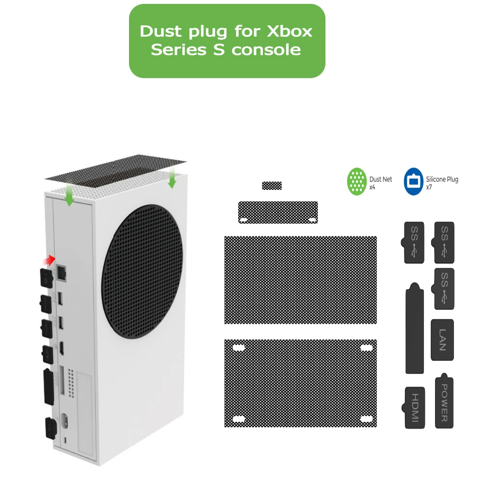 11pcs-Anti-Dust-Filter-Net-Game-Console-Dust-Cover-Dustproof-Suit-Kit ...
