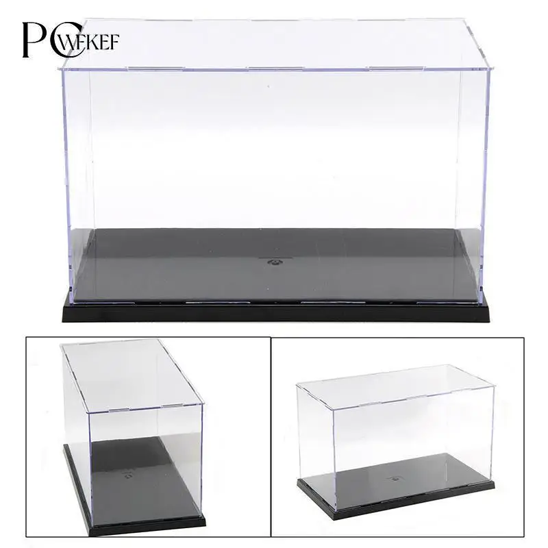 30cm-Perspex-Acrylic-Display-Case-H-Box-Plastic-Base-Dustproof-Figure ...