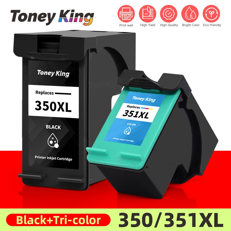 TONEY-KING-350XL-351XL-Remanufactured-Ink-Cartridge-For-HP-350-351-For ...