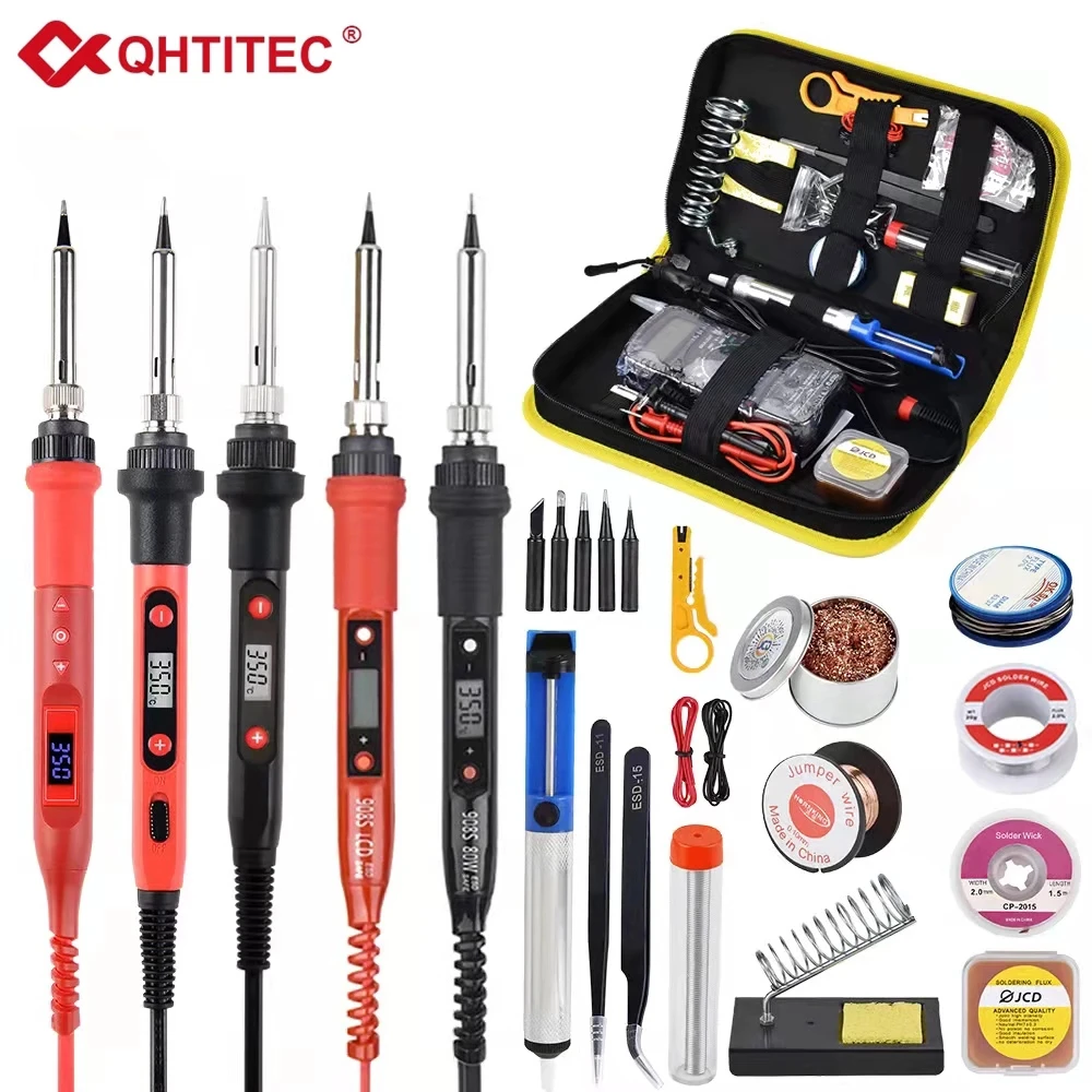 Jcd Electric Soldering Iron Kits 80w Lcd Digital Display Temperature ...