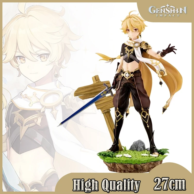27cm Genshin Impact Aether Anime Figure Lumine Gk Action Figures Pvc ...