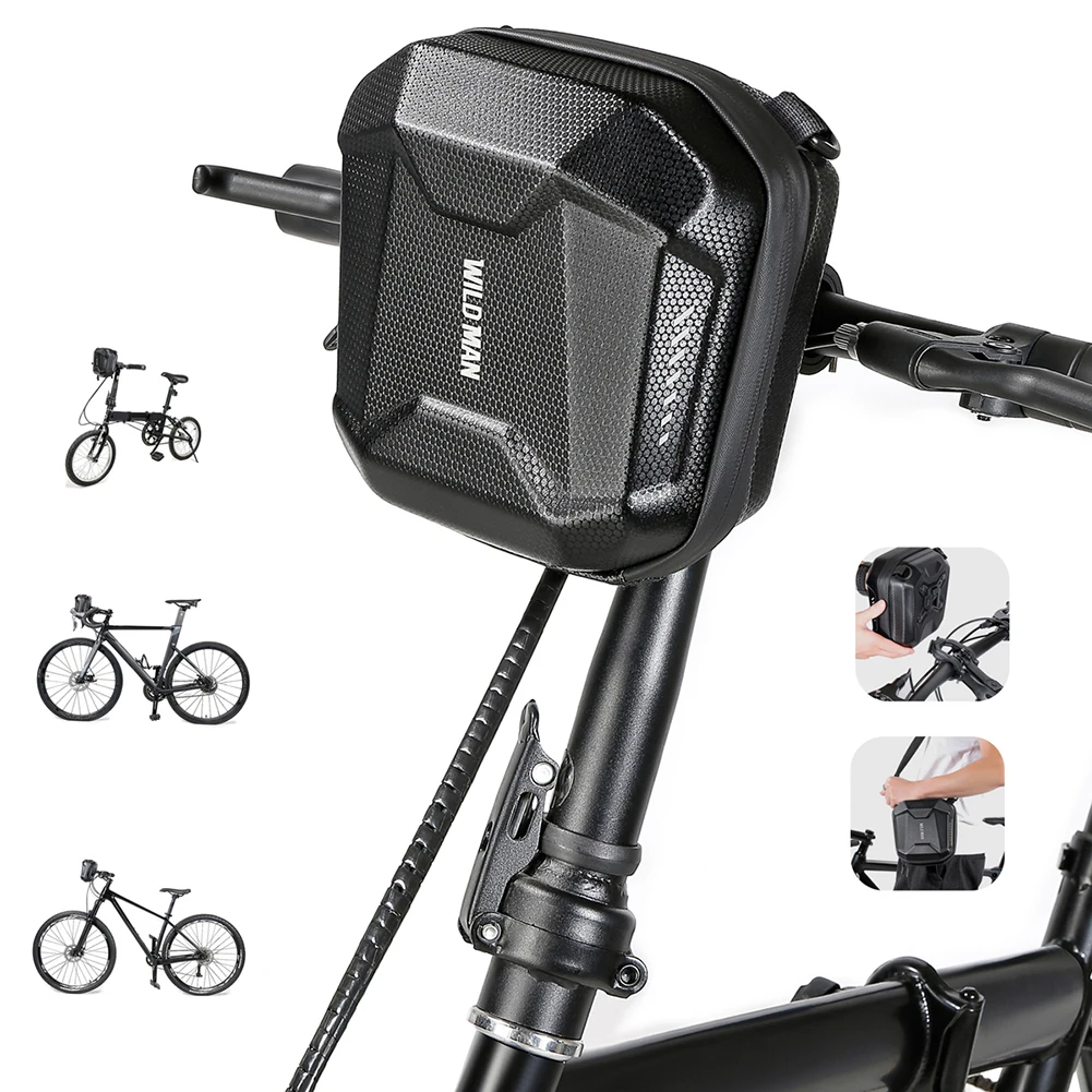 WILD-MAN-Bicycle-Bag-Big-Capacity-Waterproof-Front-Tube-Cycling-Bag-MTB ...
