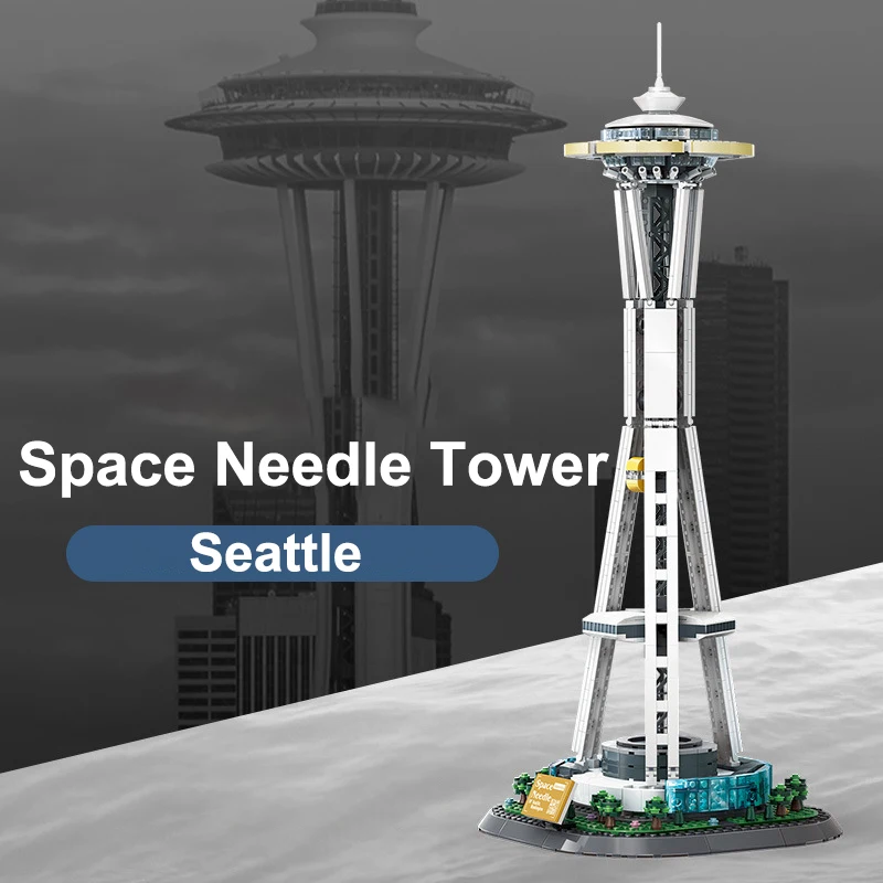 1075PCS-Space-Needle-Tower-Of-Seattle-Building-Blocks-World-Famous ...