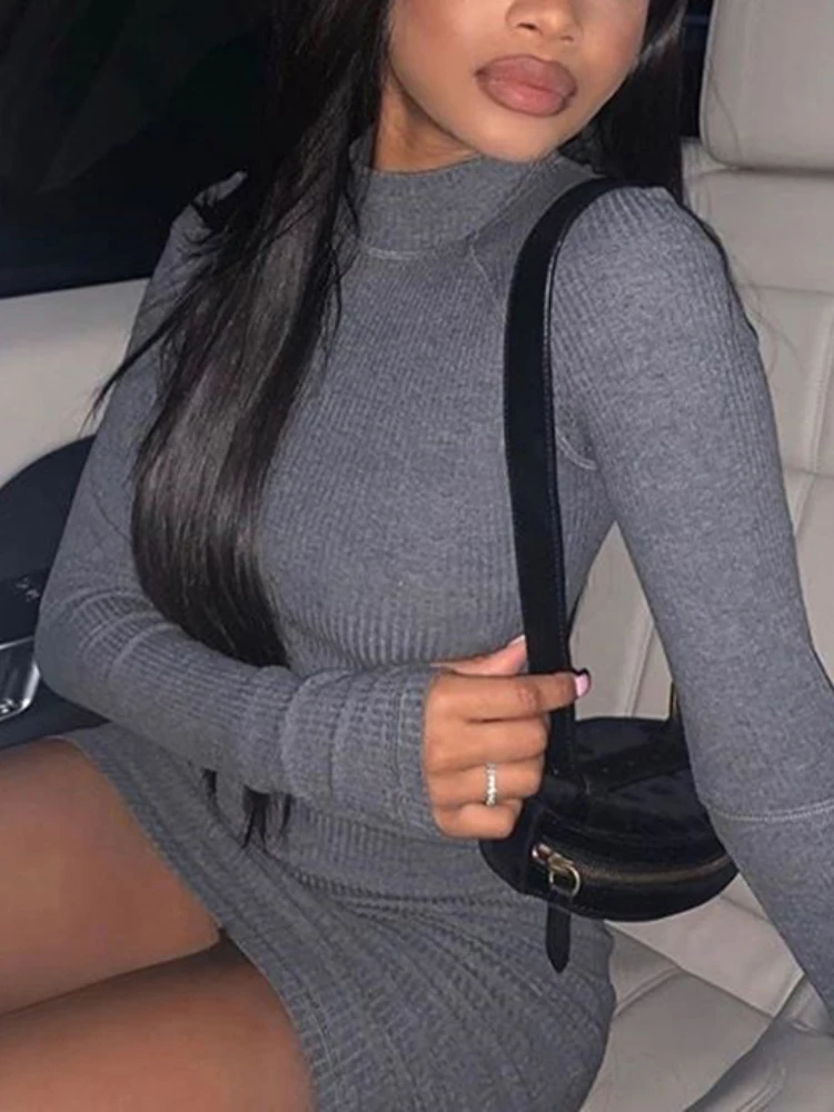 Sexy-Hollow-Out-Long-Sleeves-Screw-Thread-Knitted-Slim-Bodycon-Dress ...