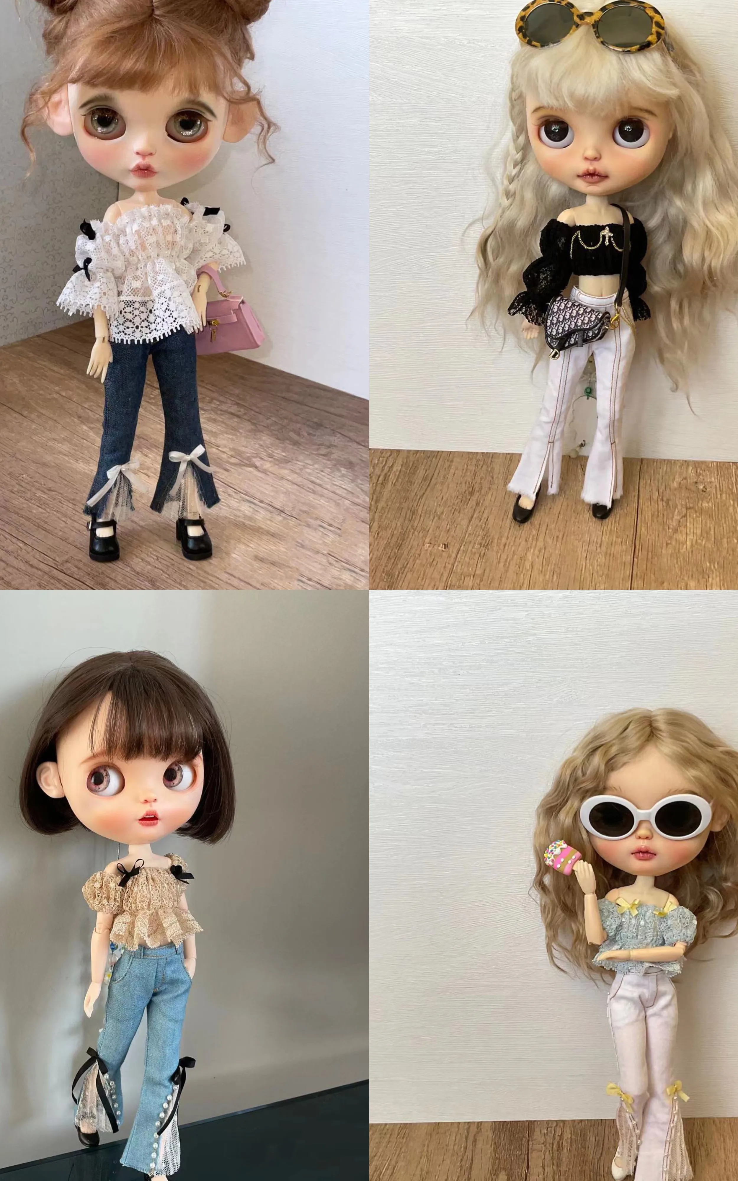 BJD Blythe Clothes Lace denim set 1/6 30cm Blythe Dolls (Fit Pullip ...