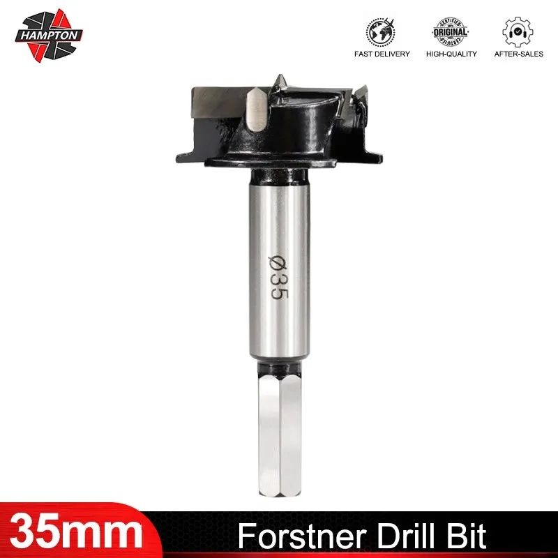 Forstner-Drill-Bit-35mm-3-Flute-Wood-Auger-Cutter-Woodworking-Hole-Saw ...